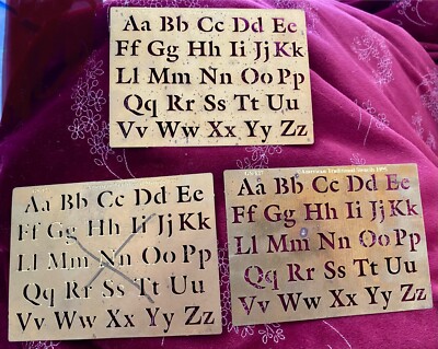 American Traditional Brass Stencil Alphabet GS 127 1995 Used Or ...