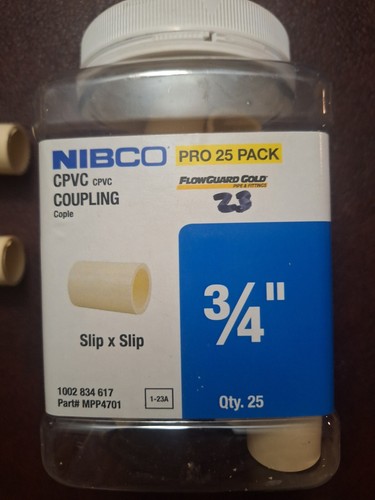 Nibco Cpvc Coupling 3/4 Slip 23 Quanity | eBay