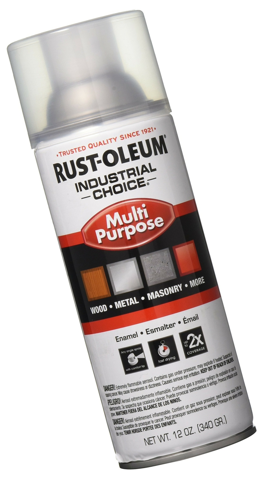 Rust-Oleum 1610830 1600 System Multi-Purpose Enamel Spray Paint, 12 ...