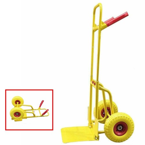 Hand Trolley Sack Barrow Truck Cart PU Wheel 200KG Yellow UKED | eBay UK
