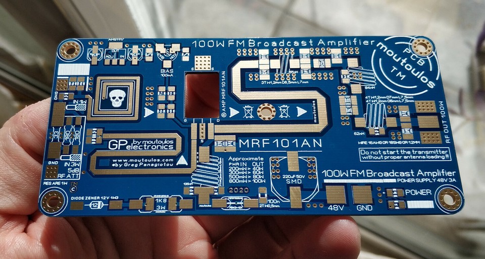 MRF101AN RF Linear FM BroadCast Amplifiers PCB BroadBand 100W | eBay