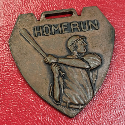 BASEBALL HOME RUN ANTIQUE WATCH FOB 1920S CIGARETTE WATCH FOB KILLER | eBay