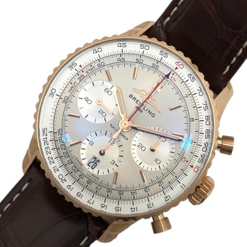 BREITLING Navitimer B01 41 RB0139 Silver K18PG/Leather Strap #319 | eBay