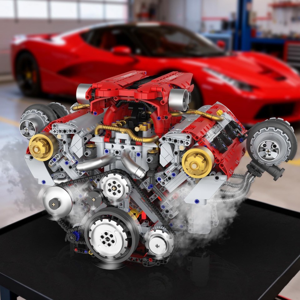 3168 Pcs Visible V8 Internal Combustion Ohc Engine Motor Working Model ...