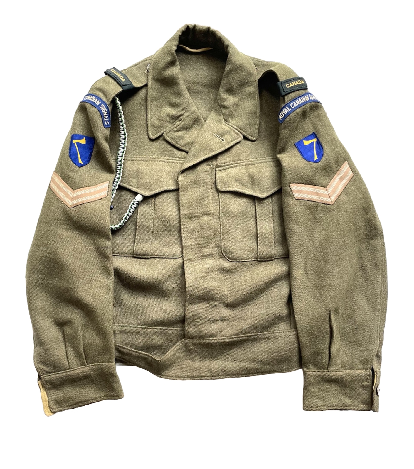 Canadian Battledress Uniform Blouse RCS Royal Canadian Signals, NORTHAG ...