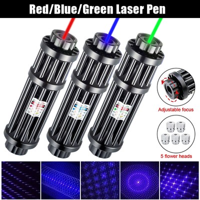 Long Range Blue/Green/Red Laser SOS Power Laser Visible Beam Light ...