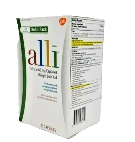 ALLI 120 Capsules Refill Pack - Orlistat 60mg, Original Sealed Box. Exp ...