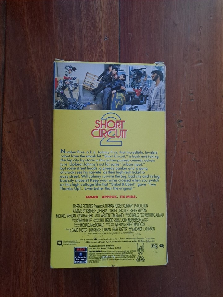 Short Circuit 2 (VHS, 1992) 43396670082| eBay
