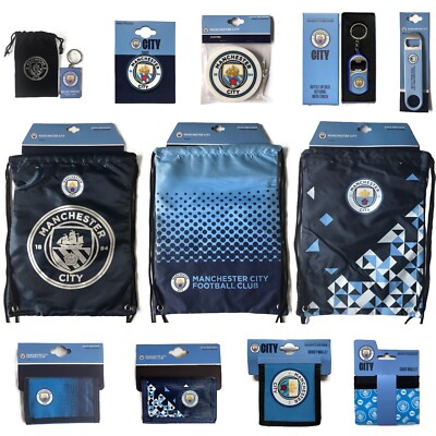 MANCHESTER CITY FC Official Fan Gifts - Coasters / Keyring / Gym Bag ...