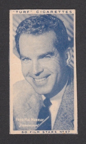 Fred MacMurray 1947 Film Movie Star Turf Cigarette Card Look My Three ...