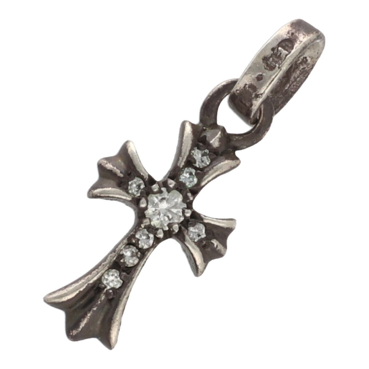 CHROME HEARTS Baby Fat Cross SV925 Diamond Necklace P… - Gem