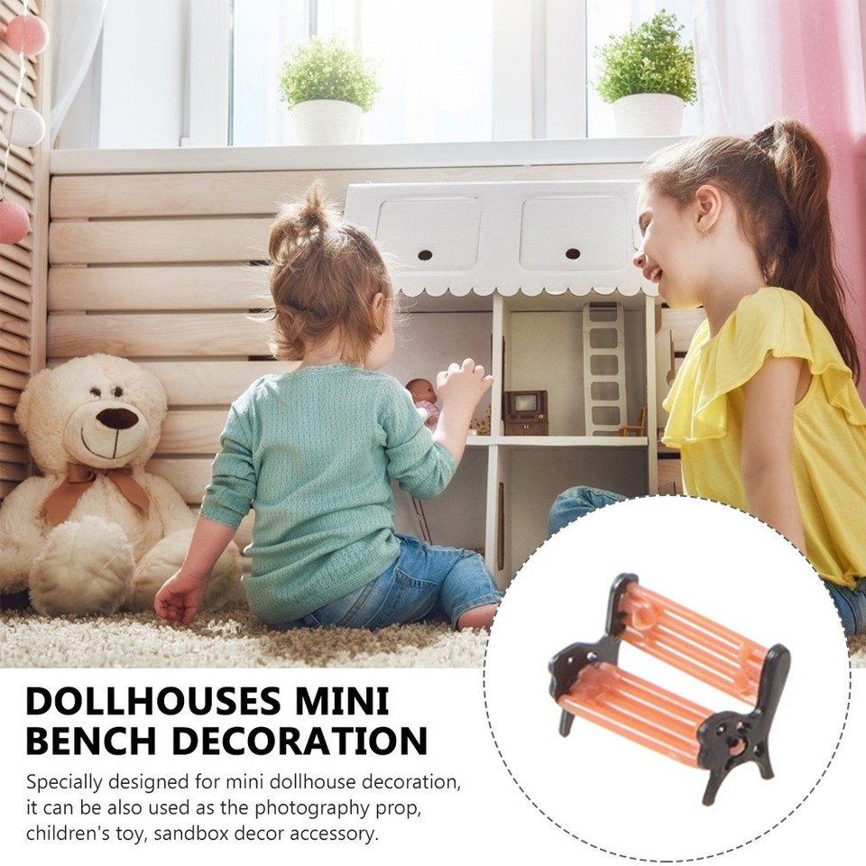 6 Pcs Small Park Bench Models Miniature Seat Simulation Furniture ...