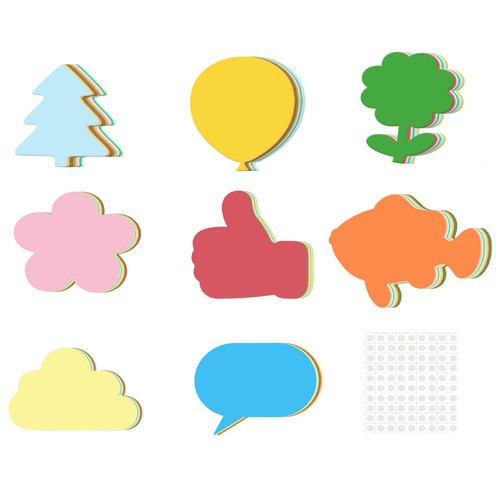 Paper Cutouts, 72 Pack Colorful Paper Cutout Style 2, Assorted Color ...