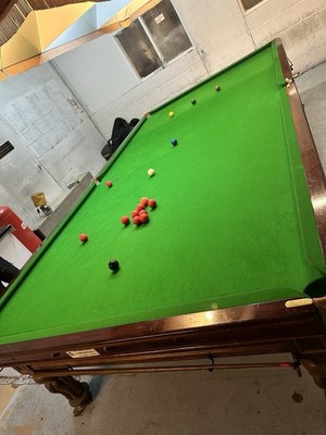 Pro Snooker Table Full Size With Full Setup And Leather Cover And Cues ...