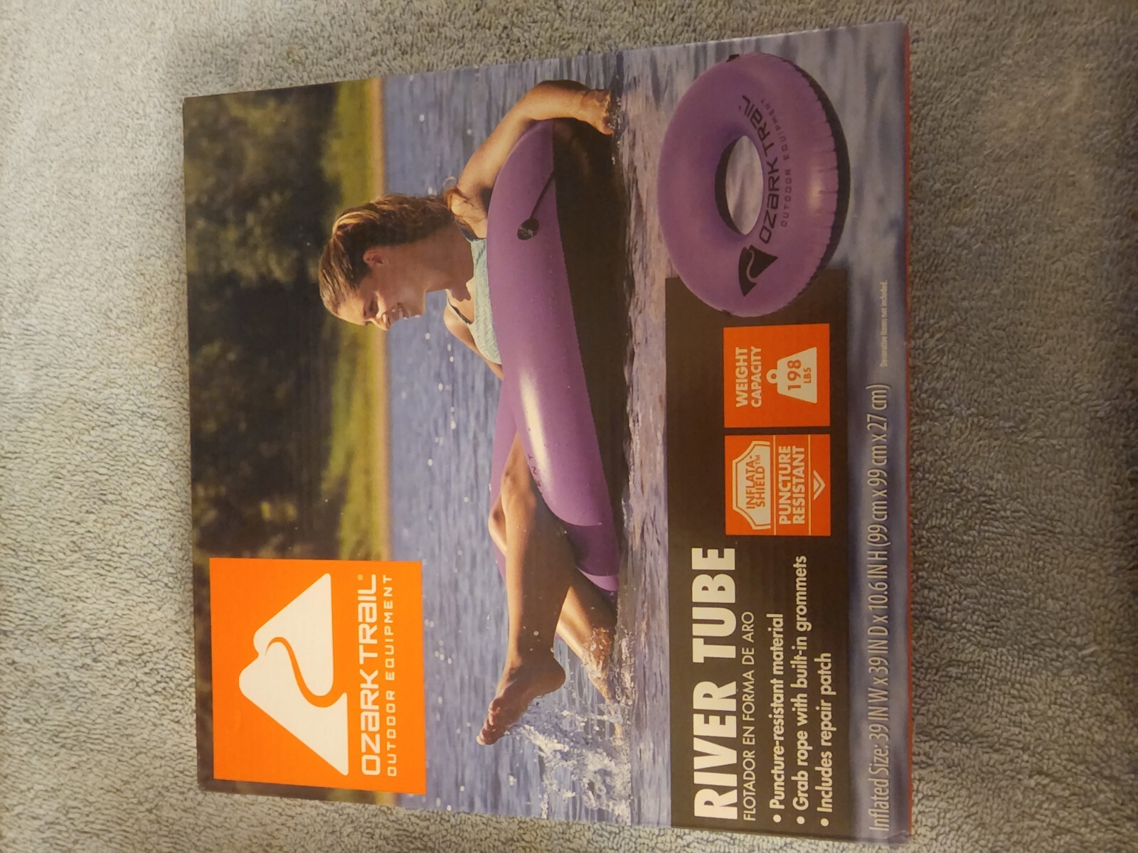 Ozark Trail Inflatable River Lake Pool, Rafting Water Inner Tube Purple ...