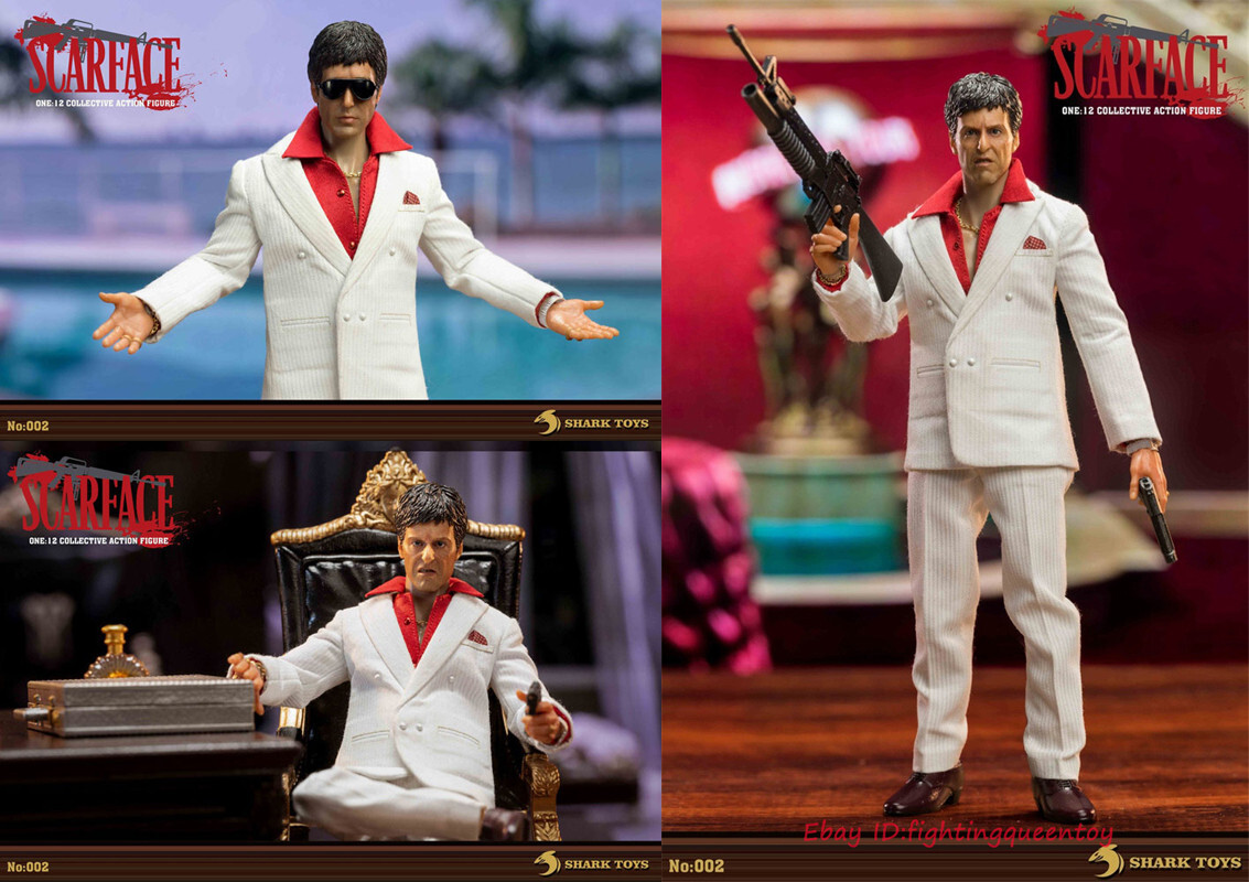 SHARK TOYS 002B Scarface Furious Tony Al Pacino Deluxe Ver. 1/12 Figure ...