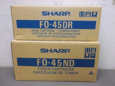 2 Sharp FO-45ND Black Toner Cartridges for Sharp 4500-6600 Fax Machines ...