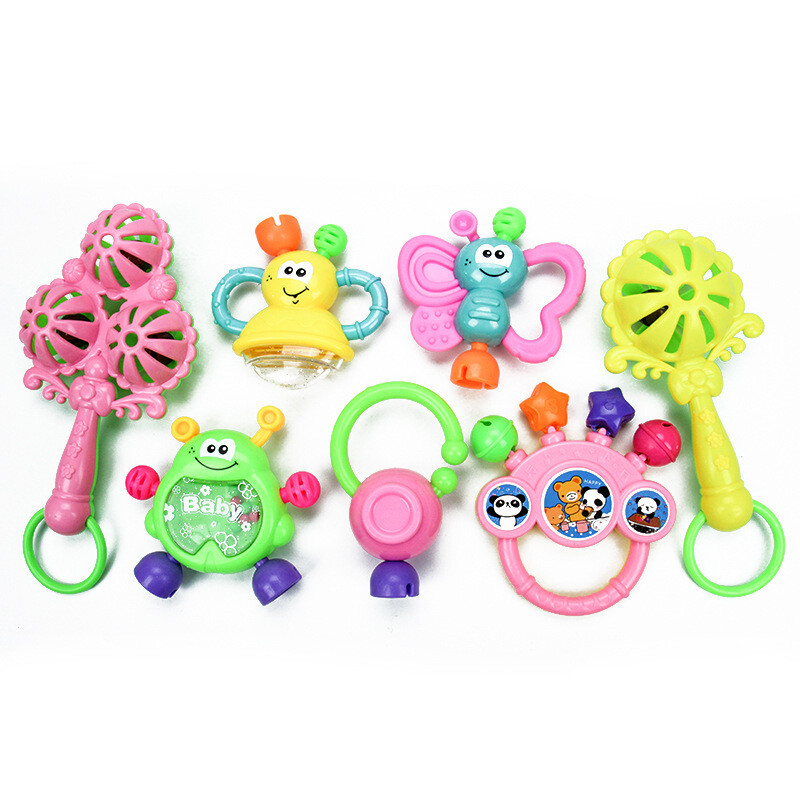 Infant Baby Toys Rattles Newborn Baby Hand Bell Developmental ABS Baby ...