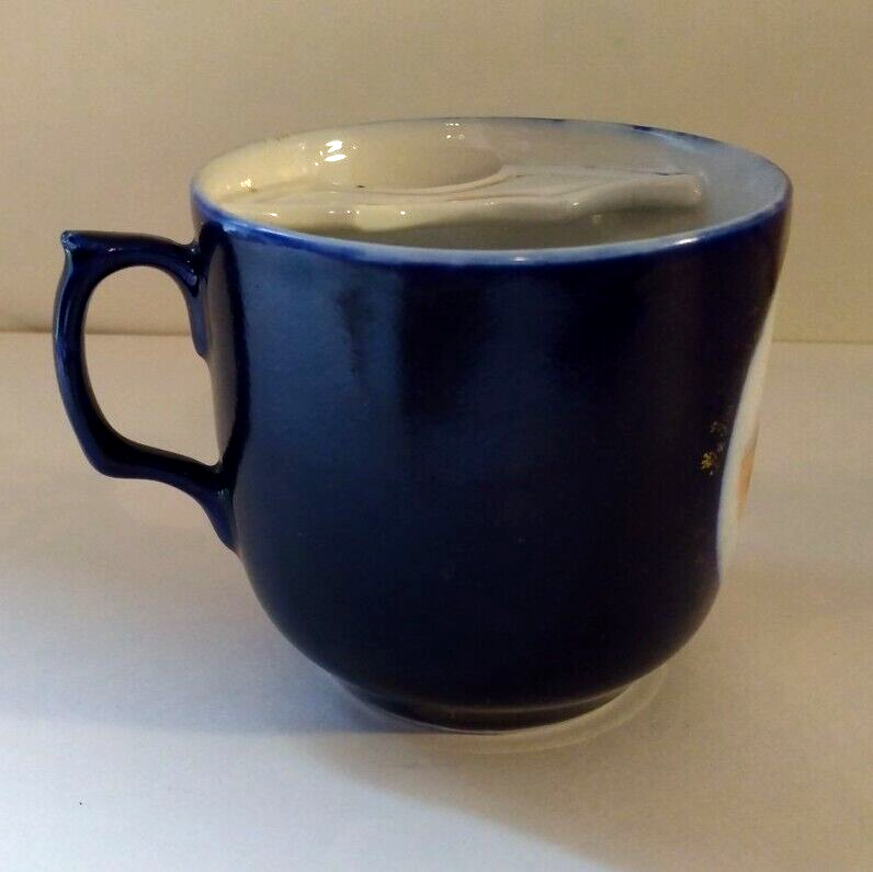 Antique Cobalt Blue Mustache Cup ~ Welsh Costumes | eBay
