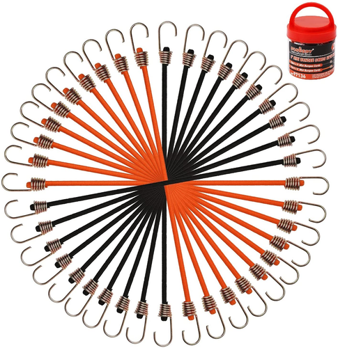 Mini Bungee Cords, 8 Inch Premium Small Bungee Cords with Hooks 20 Pack ...