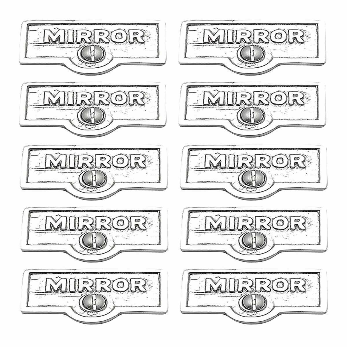 10 Switch Plate Tags MIRROR Name Signs Labels Chrome Brass | Renovator ...