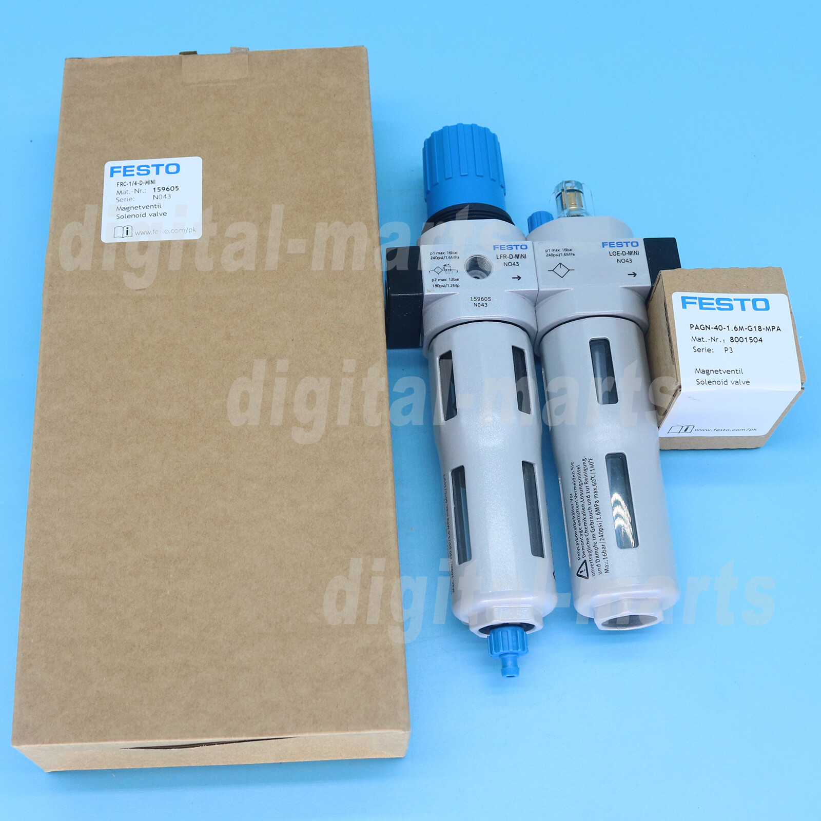 New Festo FRC-1/4-D-MINI Service Unit 159605 Quality assurance Free ...