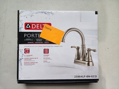 Delta Porter Centerset Brushed Nickel Bathroom Faucet 25984LF-BN ECO ...