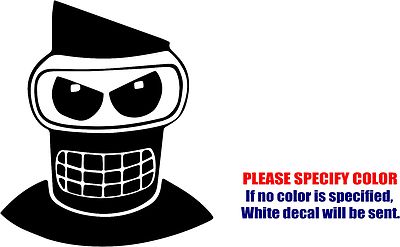Angry Bender Futurama Decal Sticker JDM Funny Vinyl Car Window Bumper ...