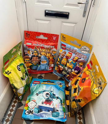 SET OF 5 LEGO SHOP DISPLAY MINIFIGURE PACKS SERIES 15 SIMPSONS MIXELS ...