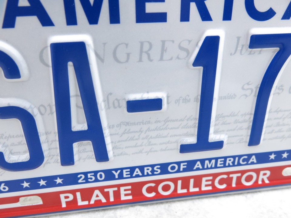 USA 250th Anniversary Booster License Plate United States ...