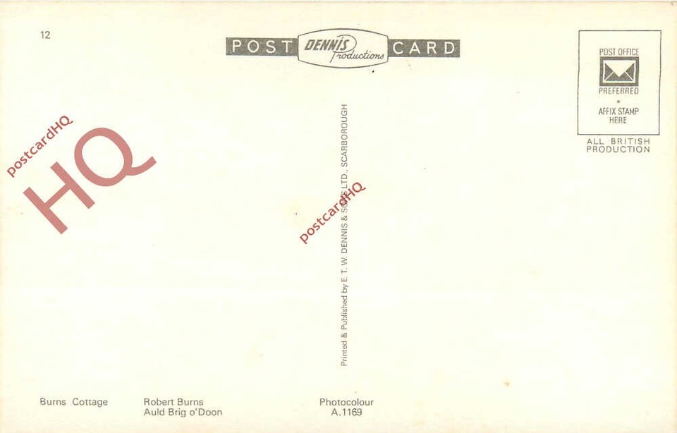 Picture Postcard_ Best Wishes from Land O Burns [Dennis] | eBay