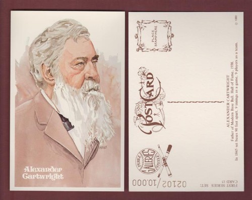 #15 ALEXANDER CARTWRIGHT, Baseball Pioneer | Perez-Steele HOF art ...