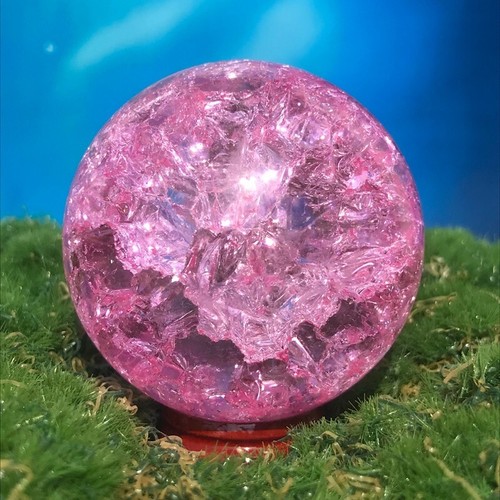166G Natural Titanium Rainbow Quartz Ball Crystal Sphere Mineral ...