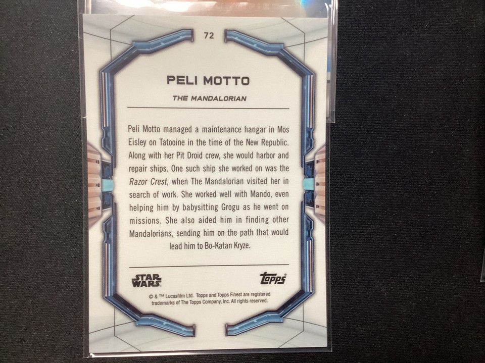 PELI MOTTO 2022 Finest Star Wars BLUE REFRACTOR /150 | eBay