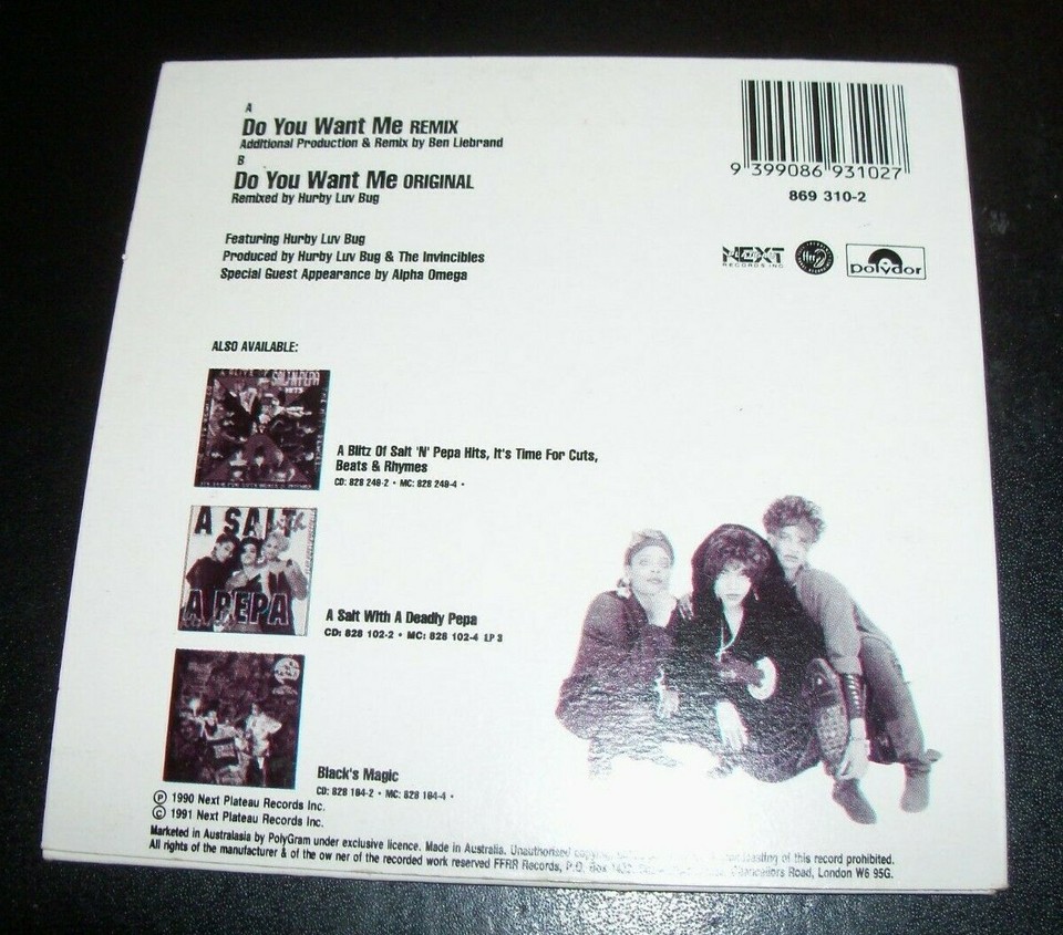 Salt 'N' Pepa ‎– Do You Want Me Australian Card Sleeve CD Single | eBay