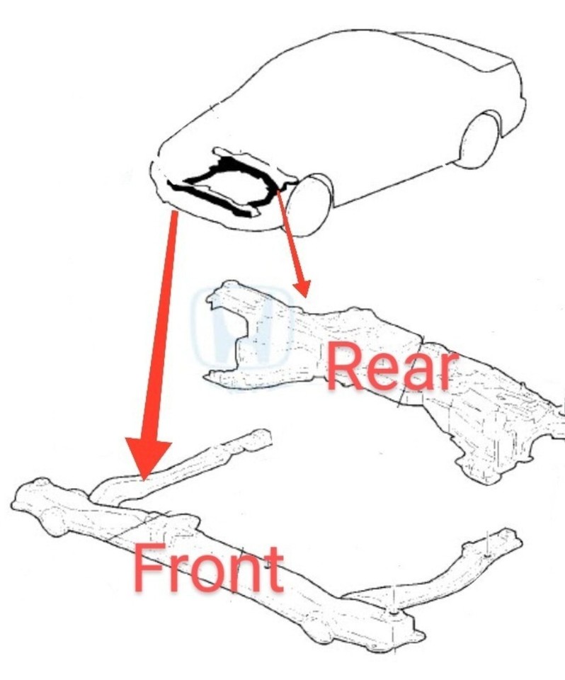 1999-2003 Acura TL Front & Rear Subframe Crossmember Complete w/ BOLTS ...