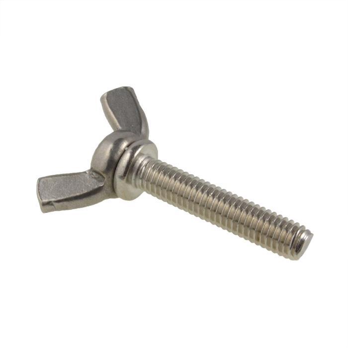 Qty 2 Wing Screw M3 (3mm) x 25mm Stainless Steel G304 Machine Thumb ...