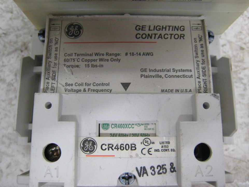 General Electric GE 10 Pole Lighting Contactor CR460B | eBay