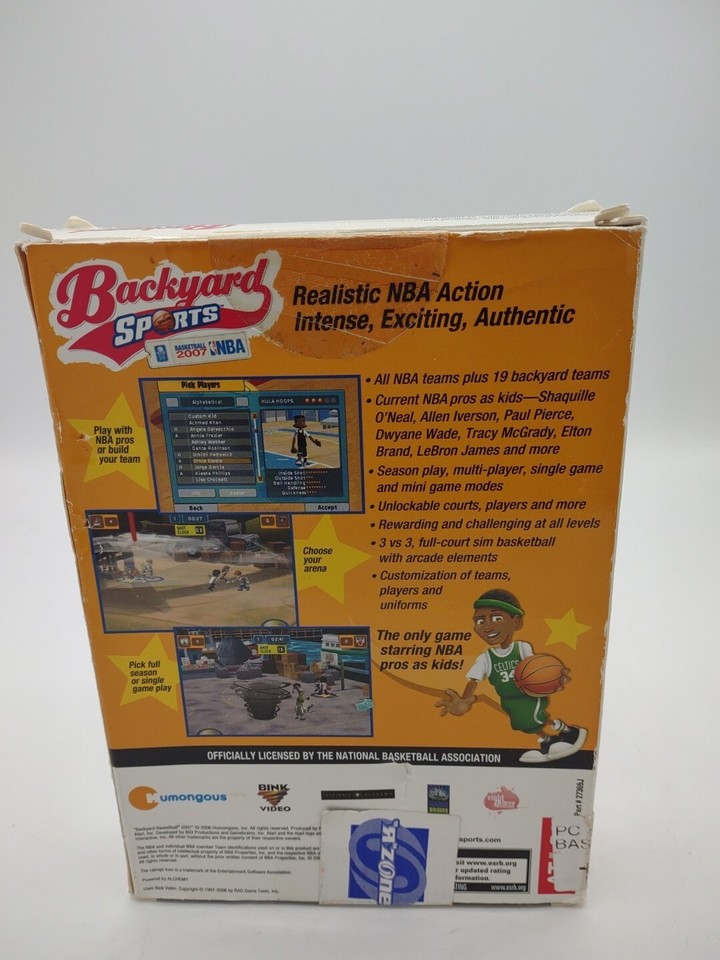 Video Game PC Backyard Sports Basketball 2007 NBA Atari 742725273696 | eBay