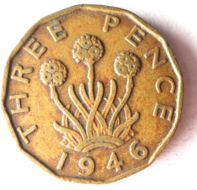 1946 GREAT BRITAIN 3 PENCE - KEY DATE Coin - FREE SHIP - Bin #341 | eBay