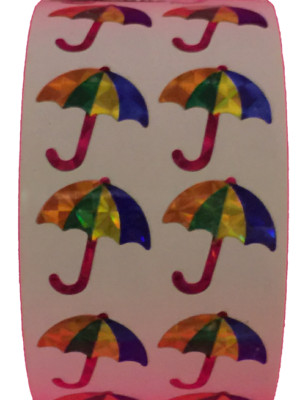 400 Umbrella Stickers in roll of 100 modules(2"x2"). Each Sticker 1 ...