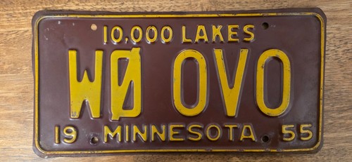 Vintage 1955 Minnesota Call Sign License Plate | eBay