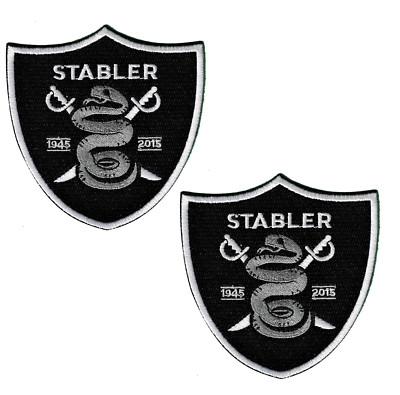 LOTS 2pcs Oakland Raiders Stabler Snake iron on PATCH Applique 3.5" | eBay