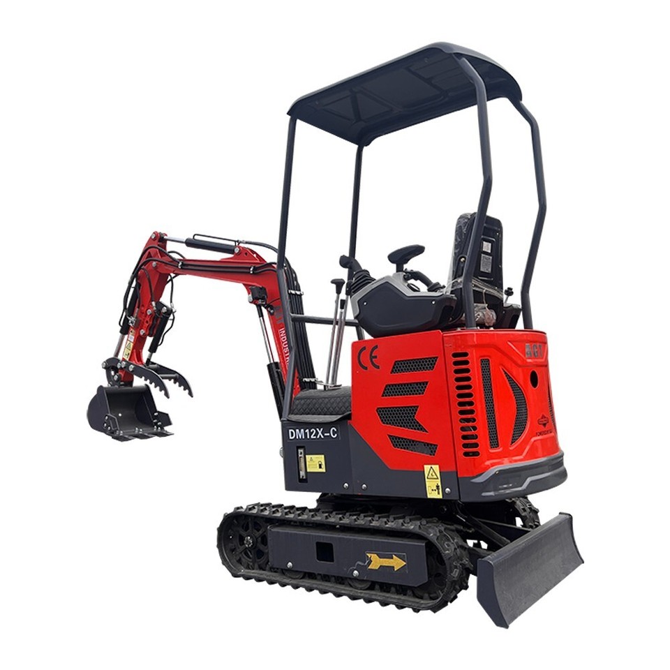 AGT DM12X-C Mini Excavator 13.5HP 1Ton Digger Tracked Crawler B&S Gas ...