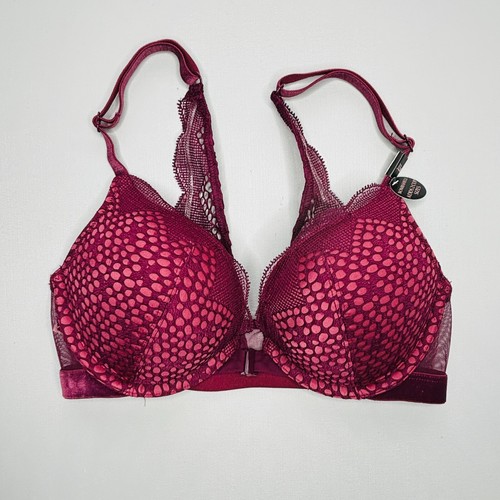 NEW Victoria Secret Bombshell Plunge Push Up Bra 32B Front Close ...
