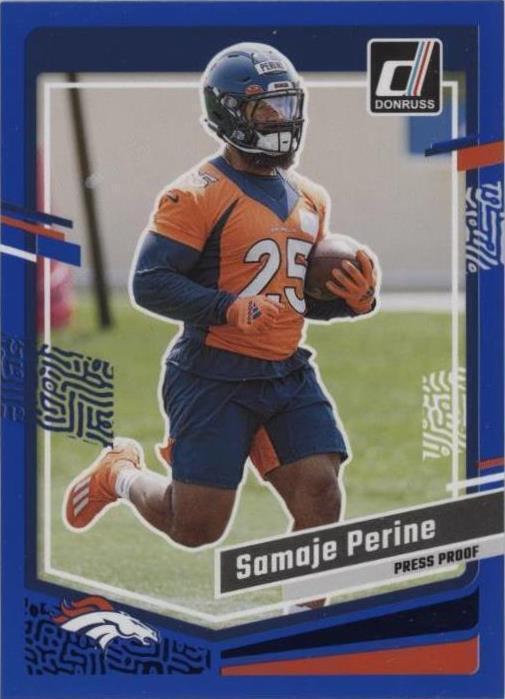 2023 Panini Donruss - Samaje Perine #88 Press Proof Blue for sale ...