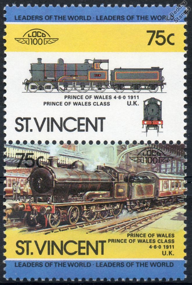 1911 LNWR Prince of Wales 4-6-0 London & North Western Train Stamps ...