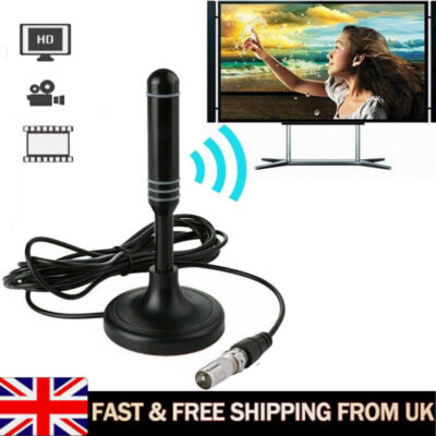 UK Best Portable TV Antenna Indoor Outdoor Digital HD Freeview Aerial ...