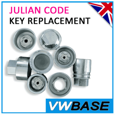 Julian Code Replacement wheel lock key service Locking Bolt Nut ...