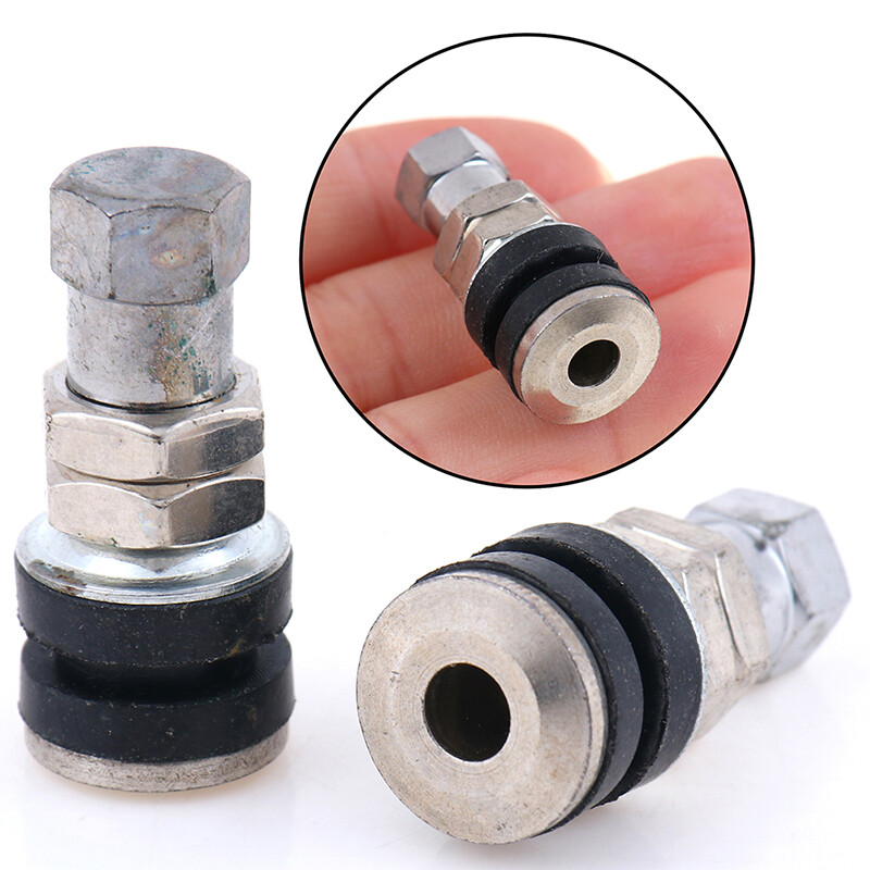 1Pair Chrome Metal Valve Stems Bolt In TR161 Metal Rod Tuner wheel tire ...
